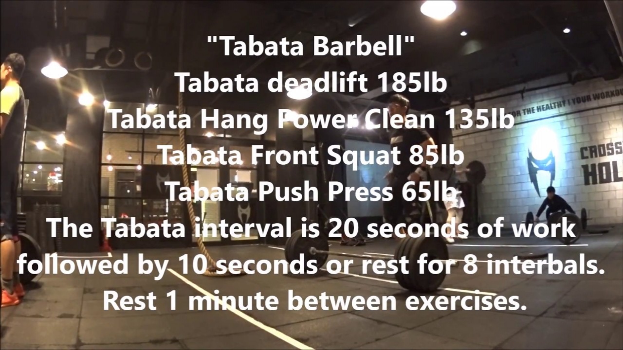 "Tabata Barbell" Workout, Functional Fitness WOD | WODwell