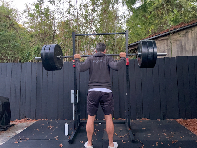 "Back Rack Static Hold + Heavy Squats" Workout, ELEMENT WOD | WODwell