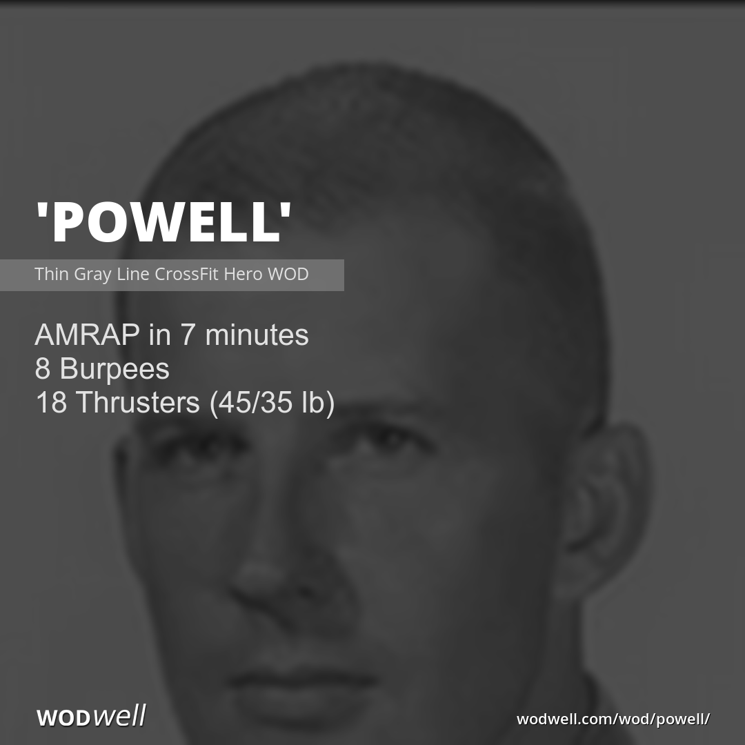 "Powell" Workout, Thin Gray Line CrossFit Hero WOD | WODwell