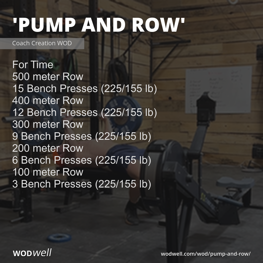 "Pump and Row" Workout, Coach Creation WOD | WODwell