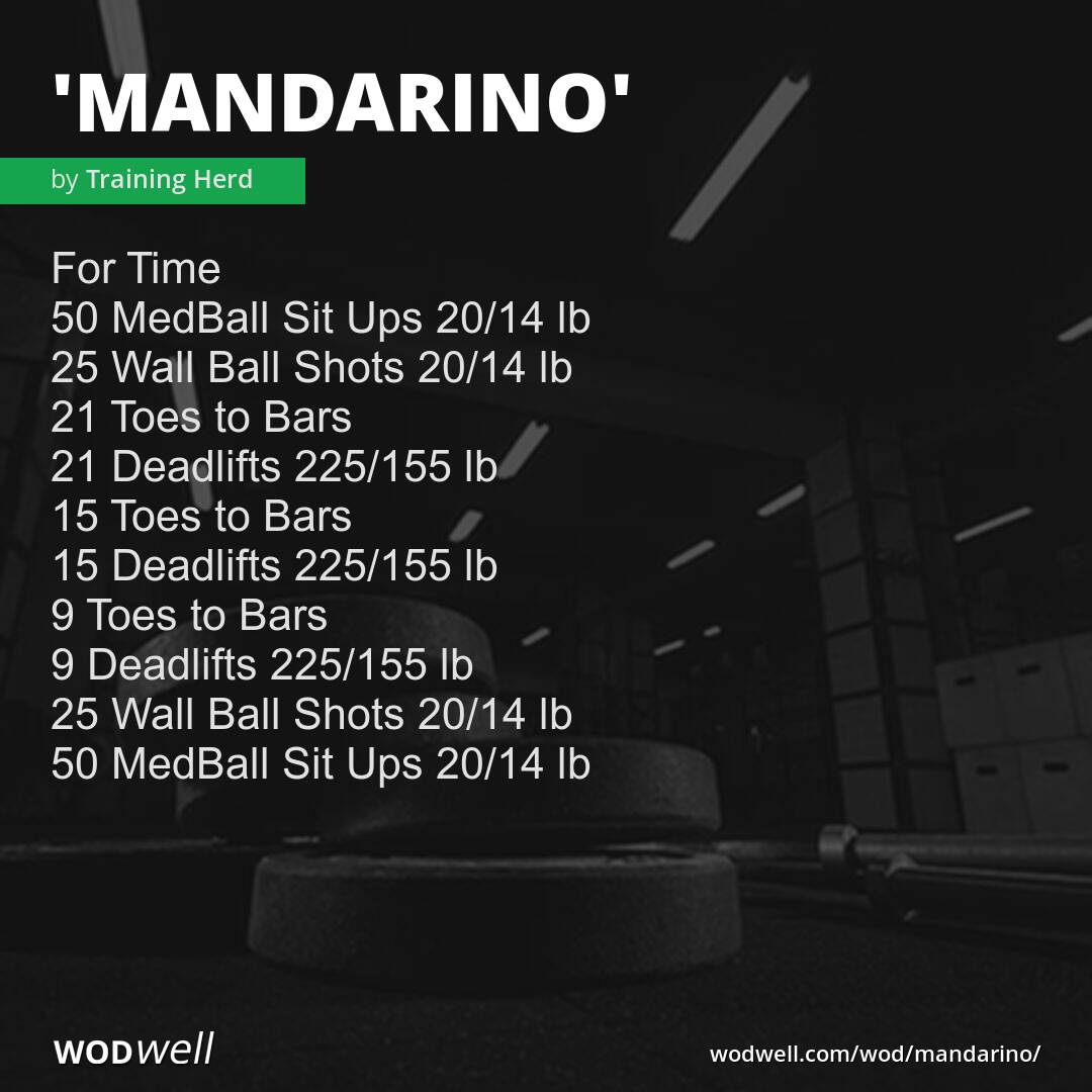 "Mandarino" Workout, Coach Creation WOD | WODwell