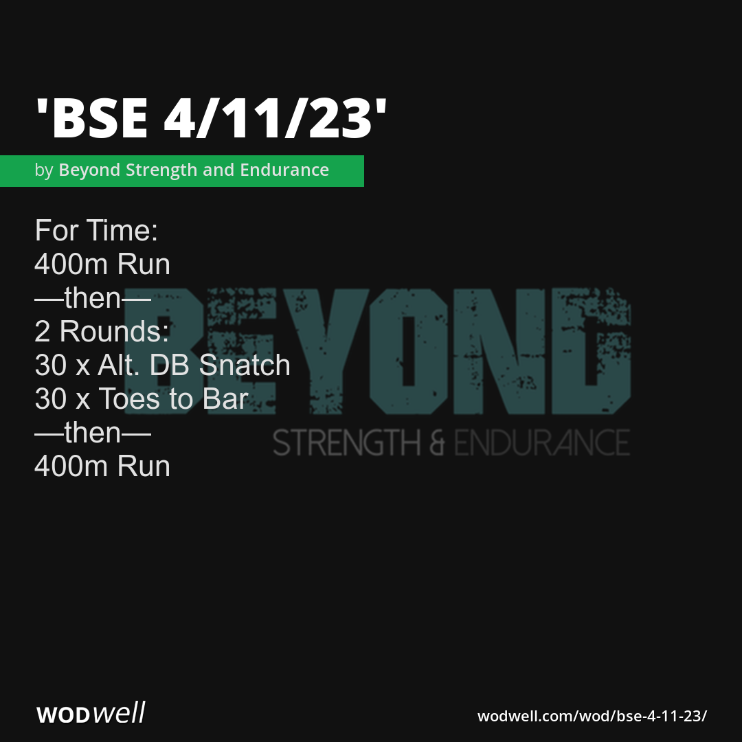 "BSE 4/11/23" Workout, Coach Creation WOD | WODwell
