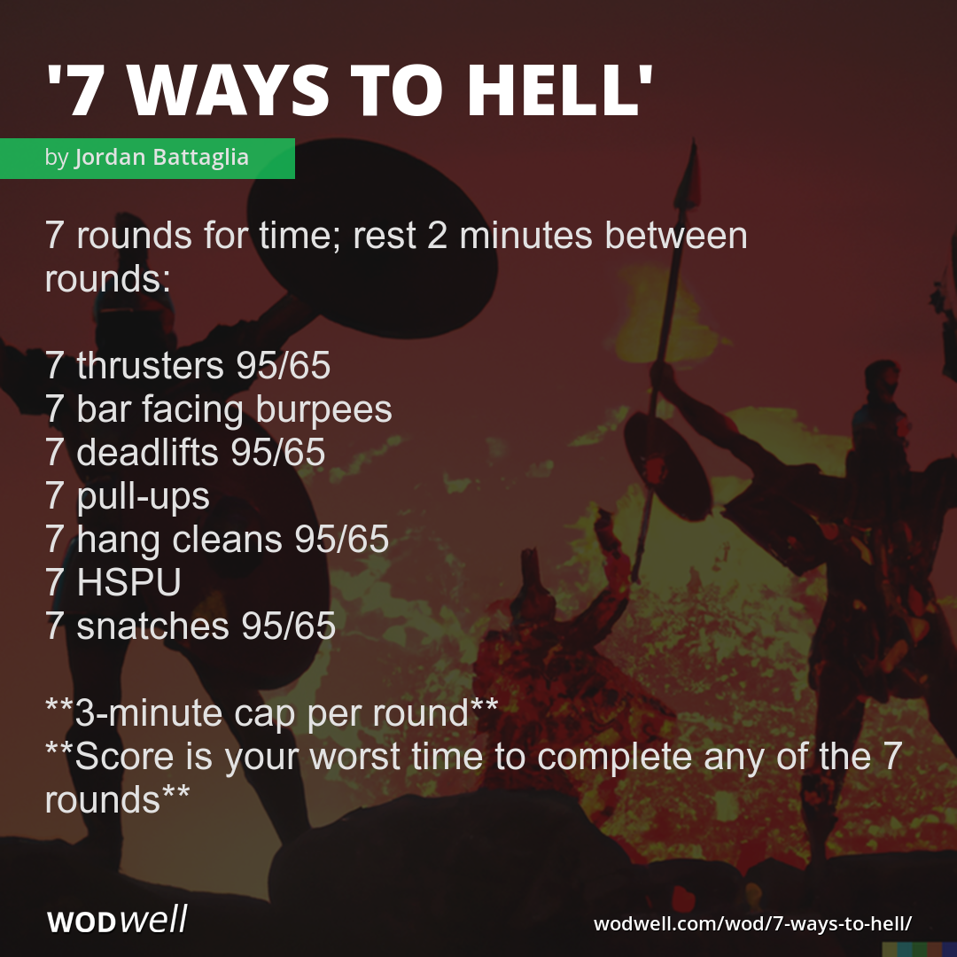 "7 Ways to Hell" Workout, Coach Creation WOD | WODwell
