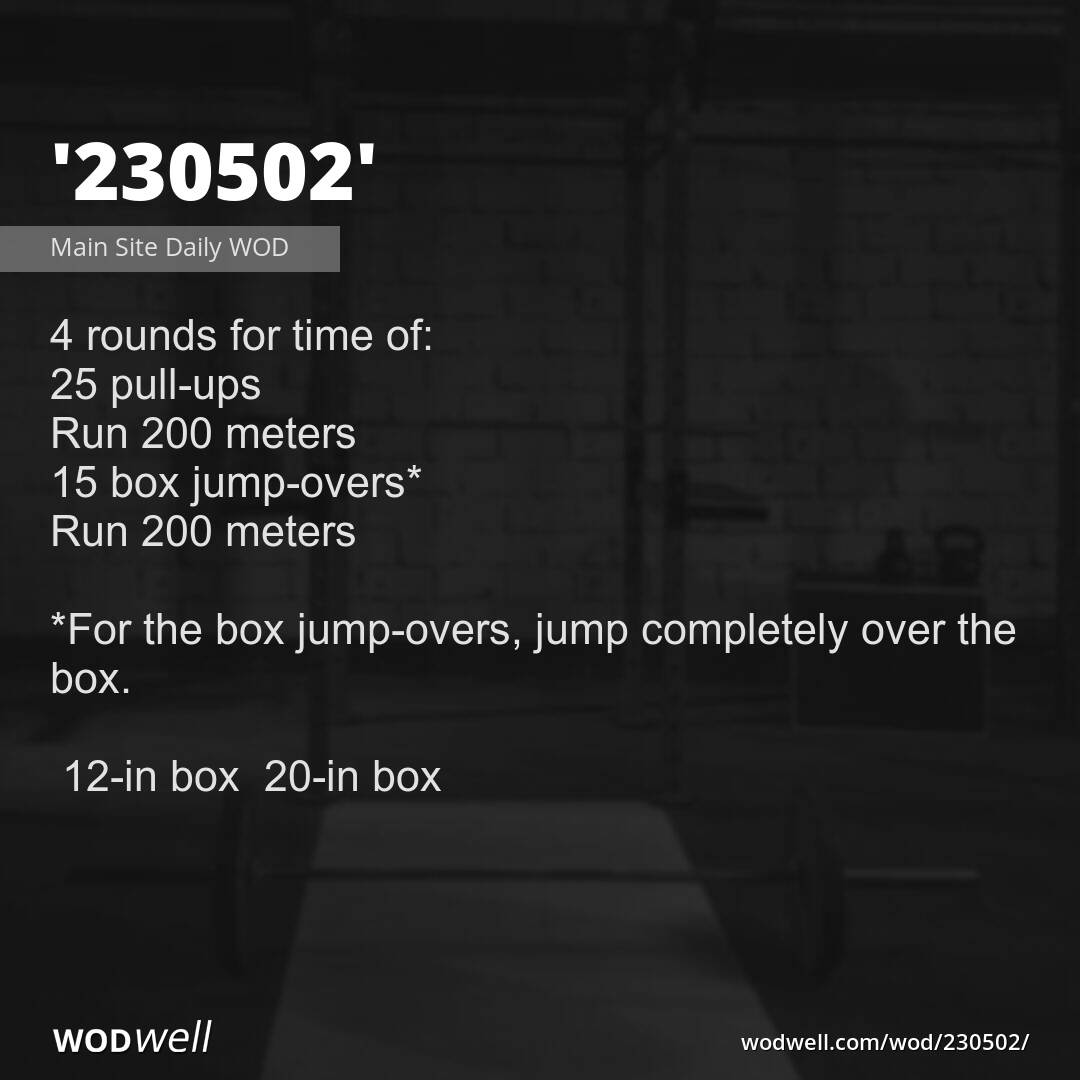 "230502" Workout, Main Site Daily WOD | WODwell