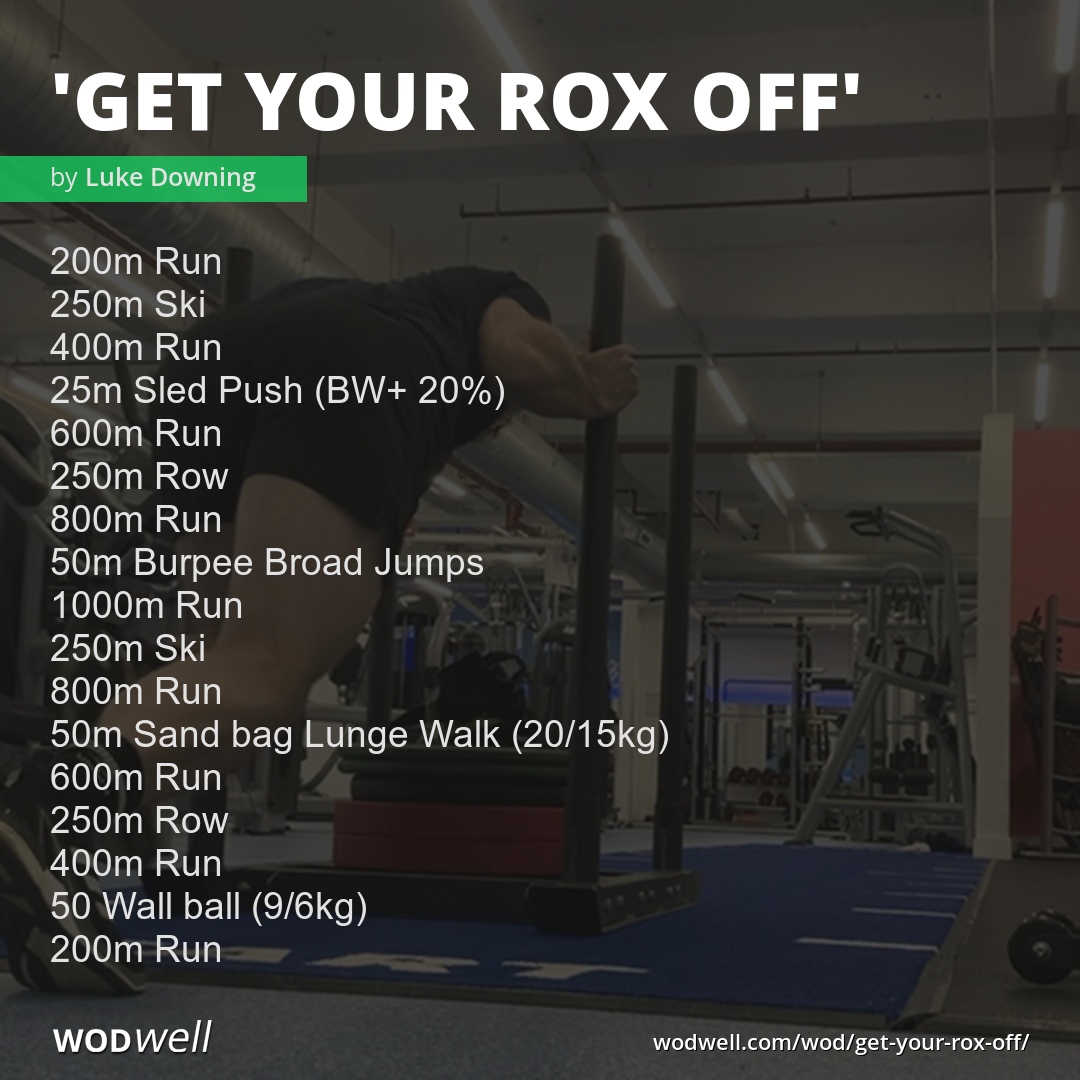 "Get your Rox off" Workout, Coach Creation WOD | WODwell