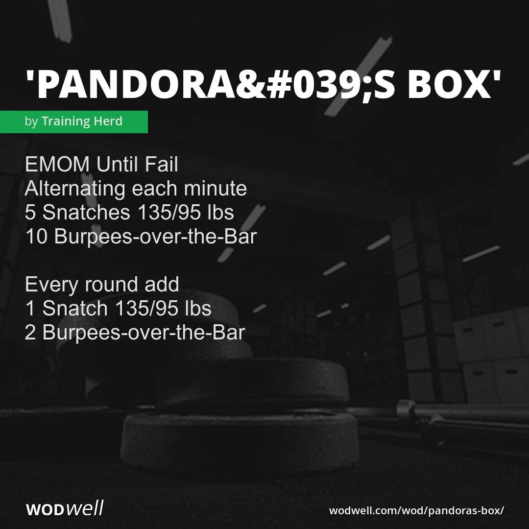 "Pandora's Box" Workout, Coach Creation WOD | WODwell