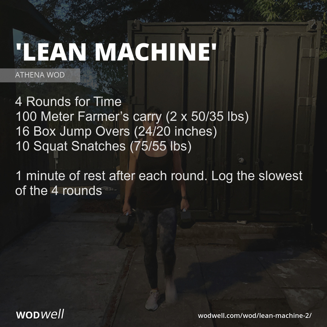 "Lean Machine" Workout, ATHENA WOD | WODwell
