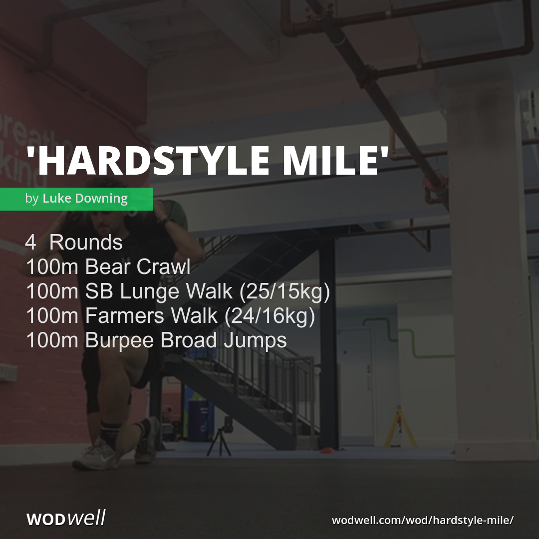 "Hardstyle Mile" Workout, Coach Creation WOD | WODwell