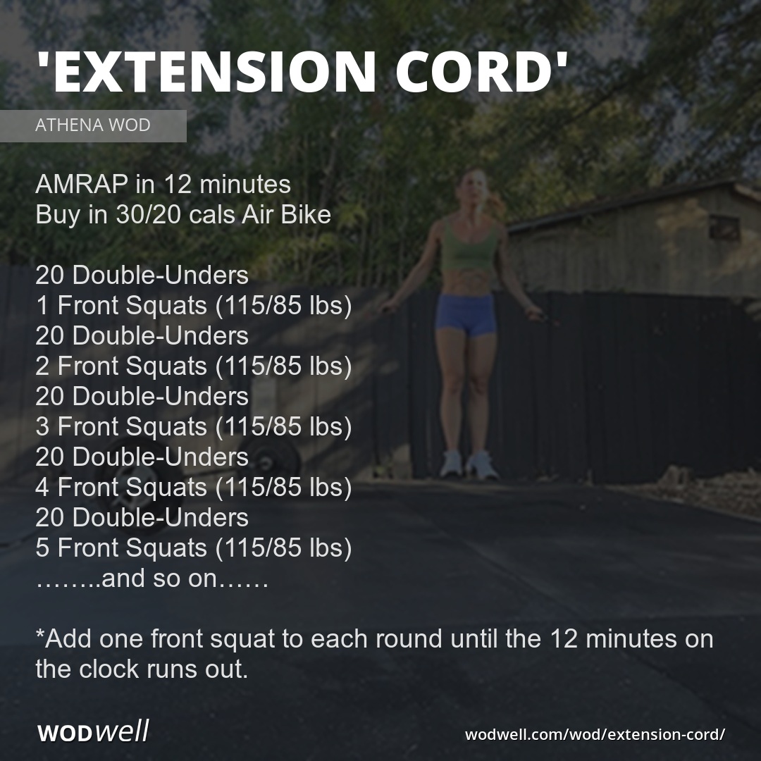 "Extension Cord" Workout, ATHENA WOD | WODwell