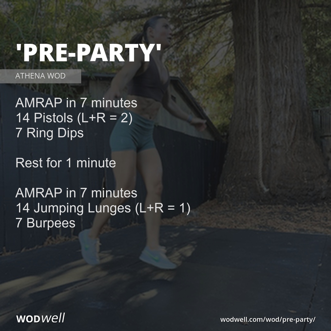 "Pre-Party" Workout, ATHENA WOD | WODwell