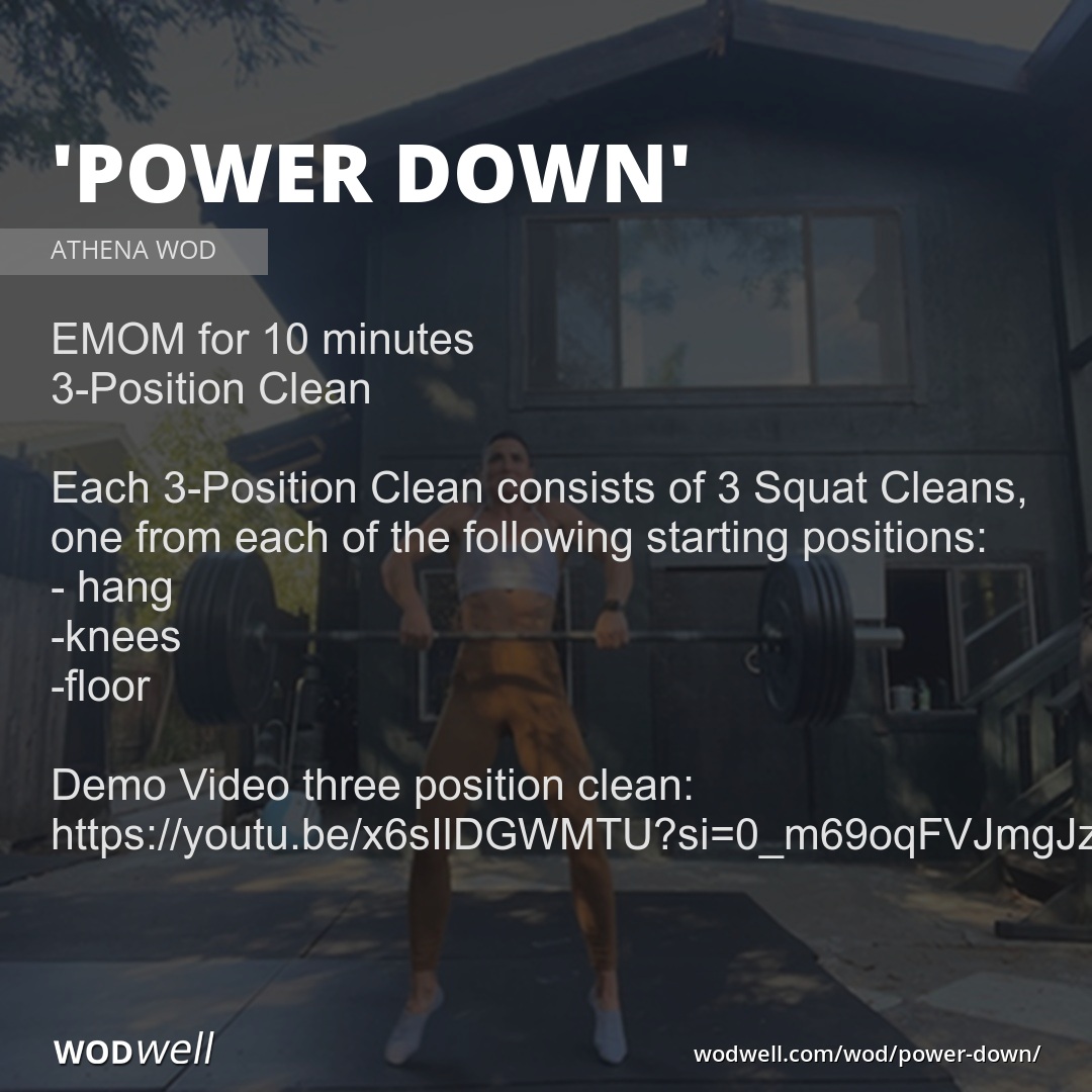 "Power Down" Workout, ATHENA WOD | WODwell