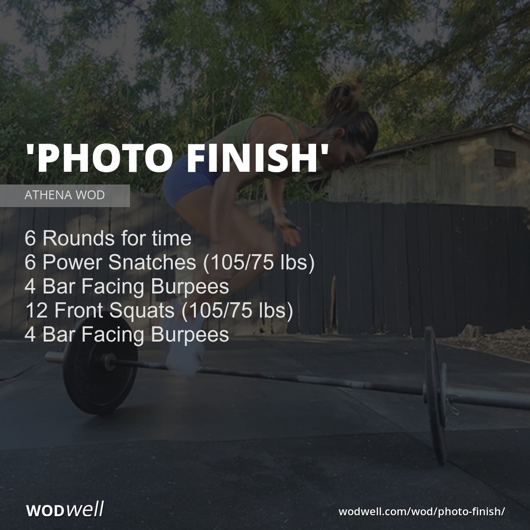 "Photo Finish" Workout, ATHENA WOD | WODwell
