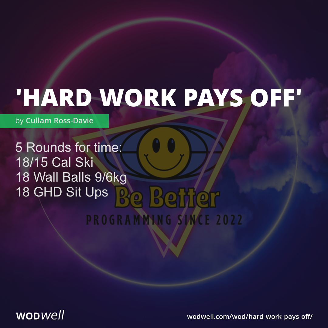 "Hard Work Pays Off" Workout, Coach Creation WOD | WODwell