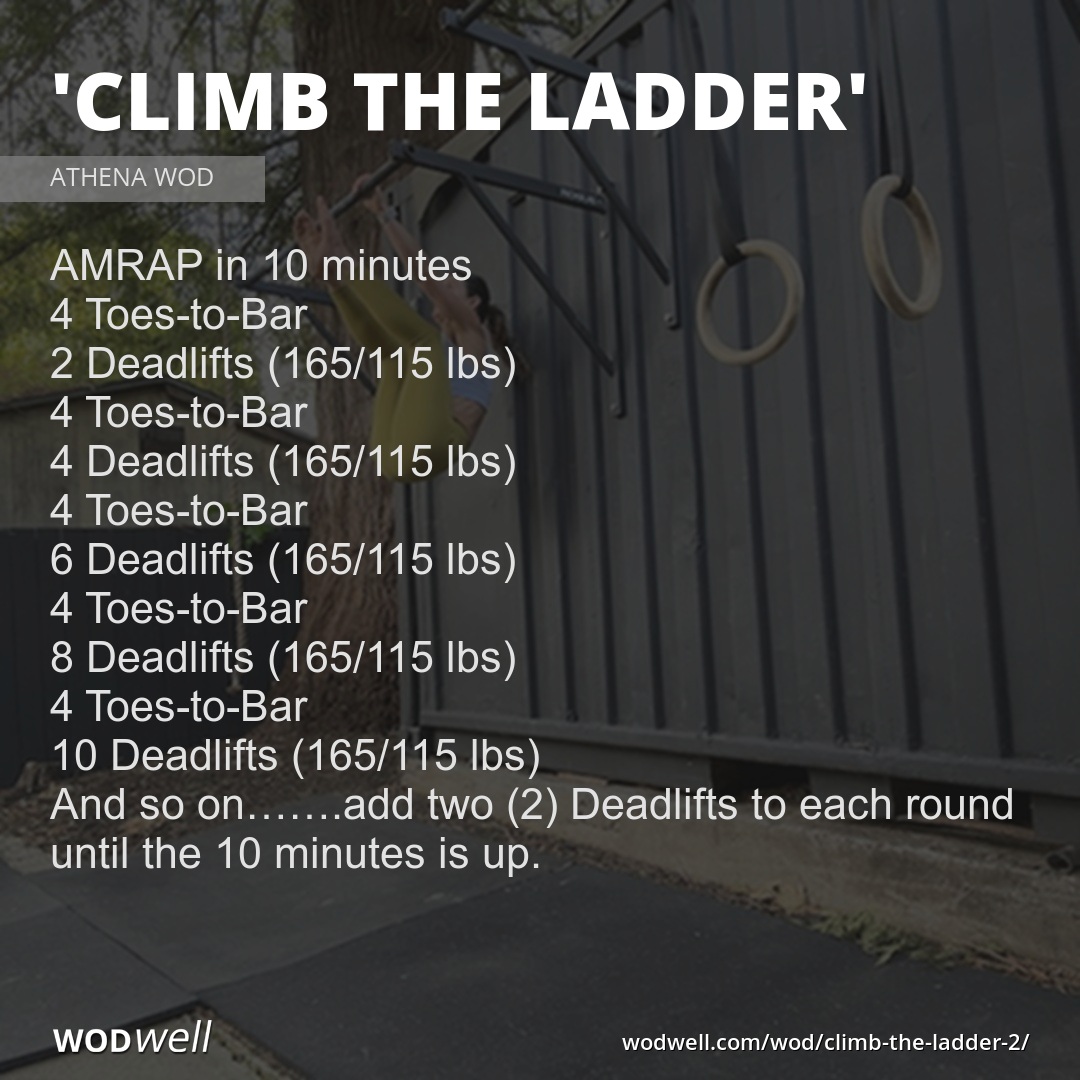 "Climb the Ladder" Workout, ATHENA WOD | WODwell