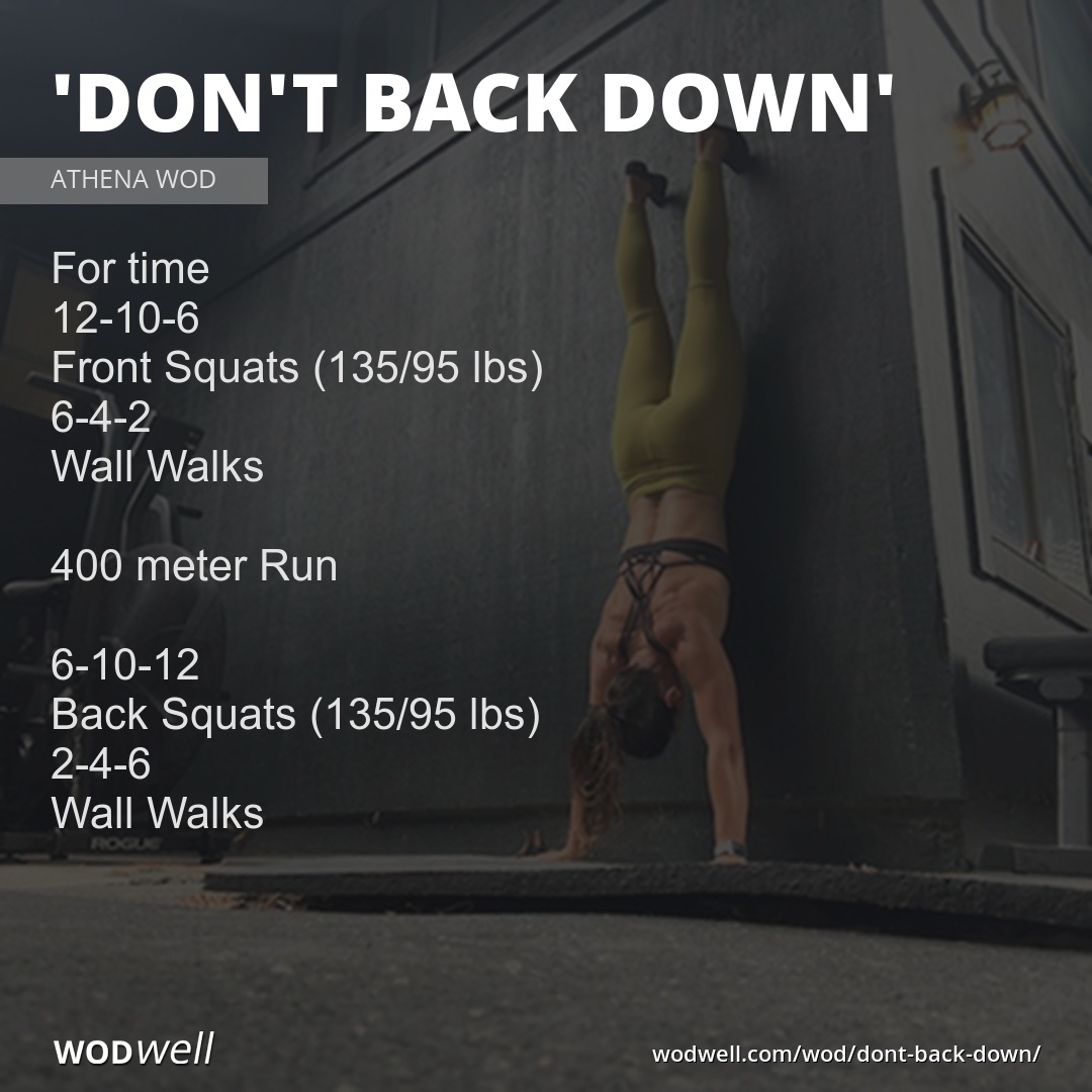 "Don't Back Down" Workout, ATHENA WOD | WODwell