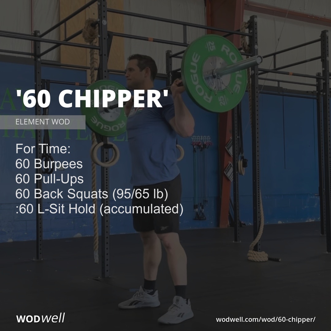 "60 Chipper" Workout, ELEMENT WOD | WODwell