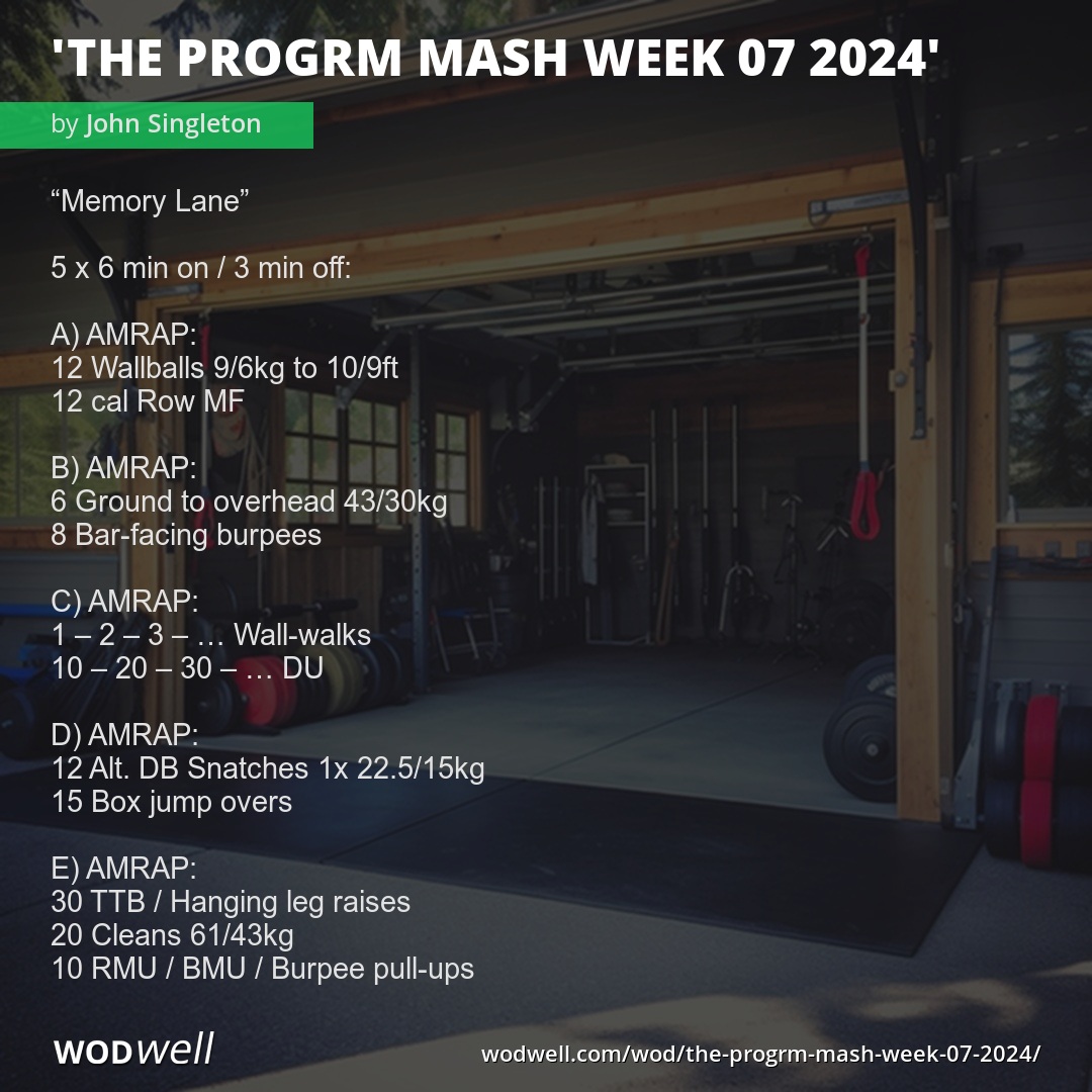 "THE PROGRM MASH WEEK 07 2024" Workout, Coach Creation WOD | WODwell