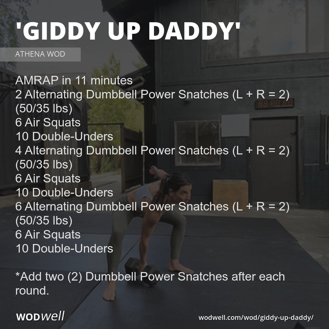 "Giddy Up Daddy" Workout, ATHENA WOD | WODwell
