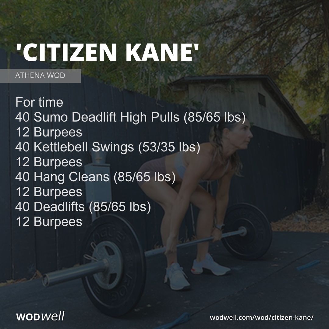 "Citizen Kane" Workout, ATHENA WOD | WODwell