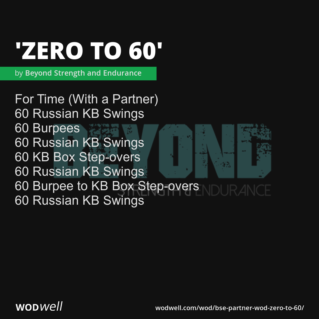 "Zero to 60" Workout, BSE Partner WOD | WODwell