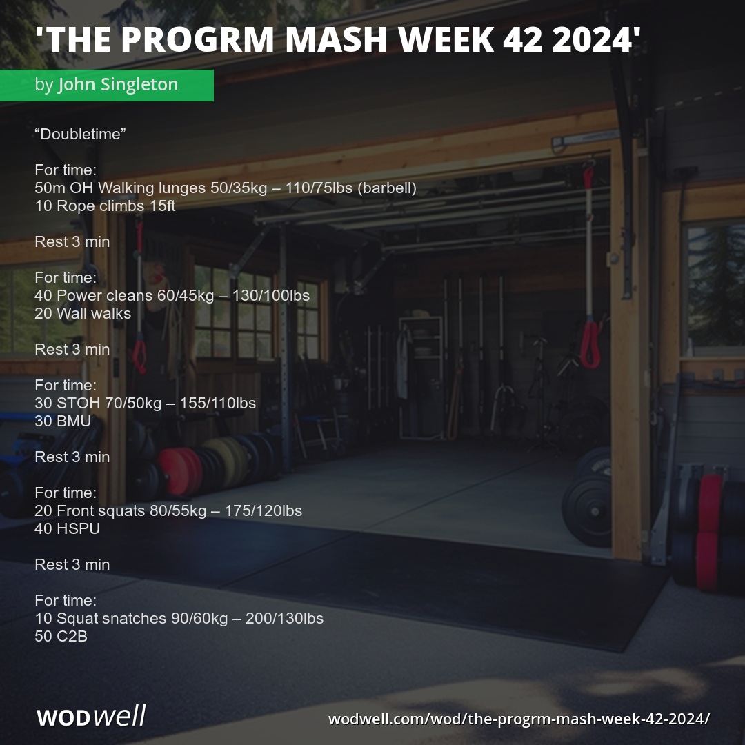 "THE PROGRM MASH WEEK 42 2024" Workout, Coach Creation WOD | WODwell
