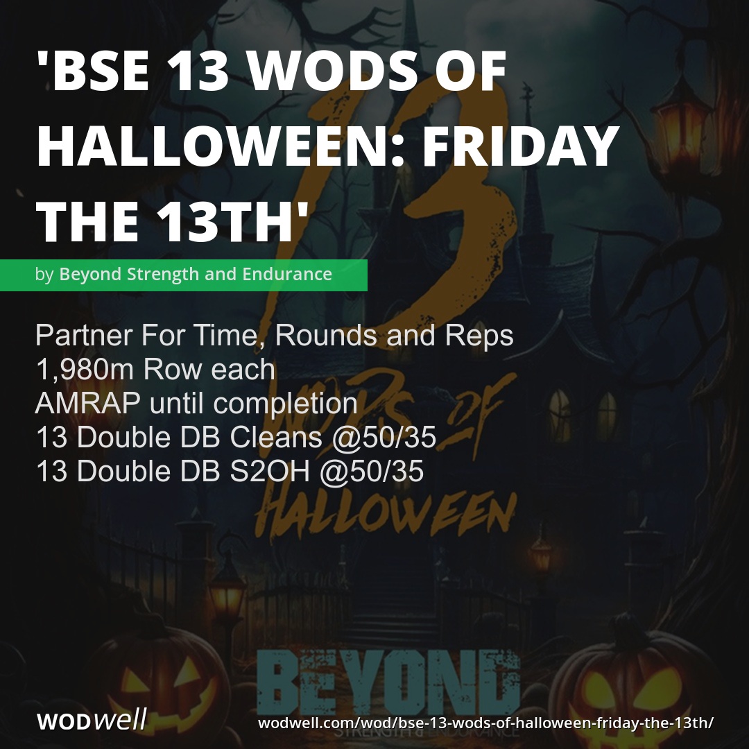 "bse 13 WODs of Halloween: Friday the 13th" Workout, Coach Creation WOD ...