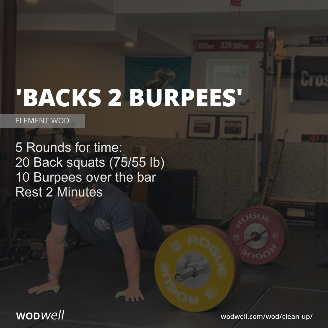 "Backs 2 Burpees" Workout, ELEMENT WOD | WODwell