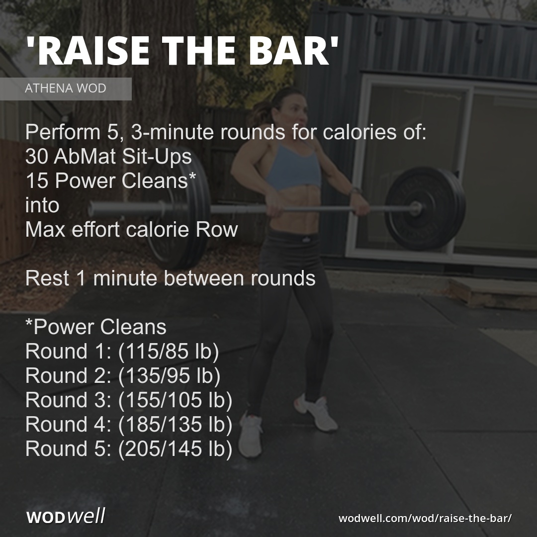 "Raise The Bar" Workout, ATHENA WOD | WODwell