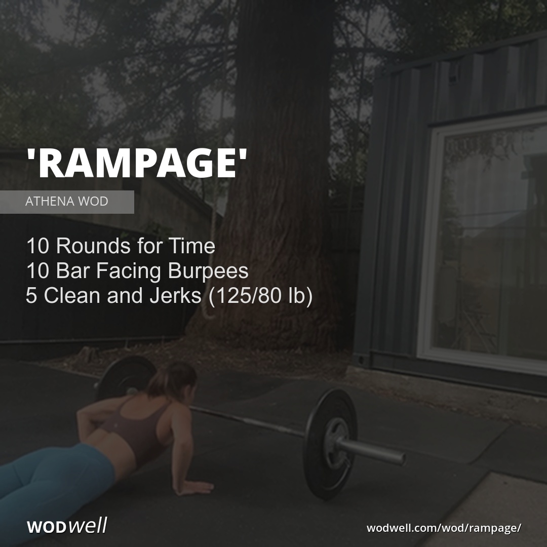 "Rampage" Workout, ATHENA WOD | WODwell