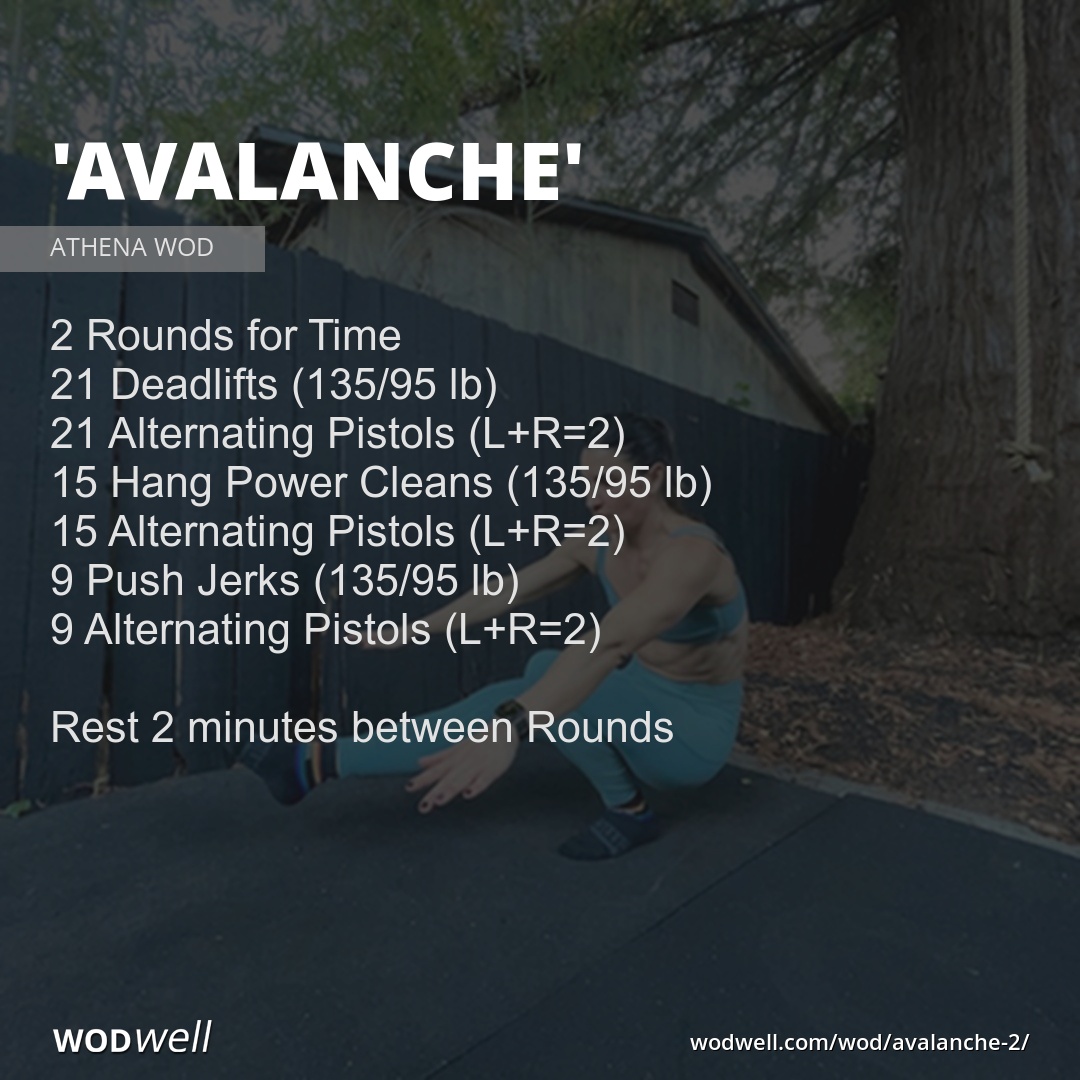 "Avalanche" Workout, ATHENA WOD | WODwell