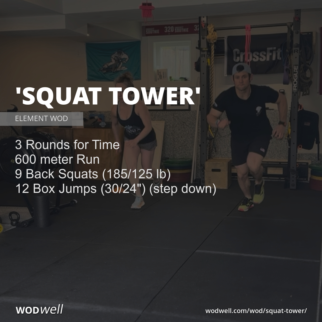 "Squat Tower" Workout, ELEMENT WOD | WODwell