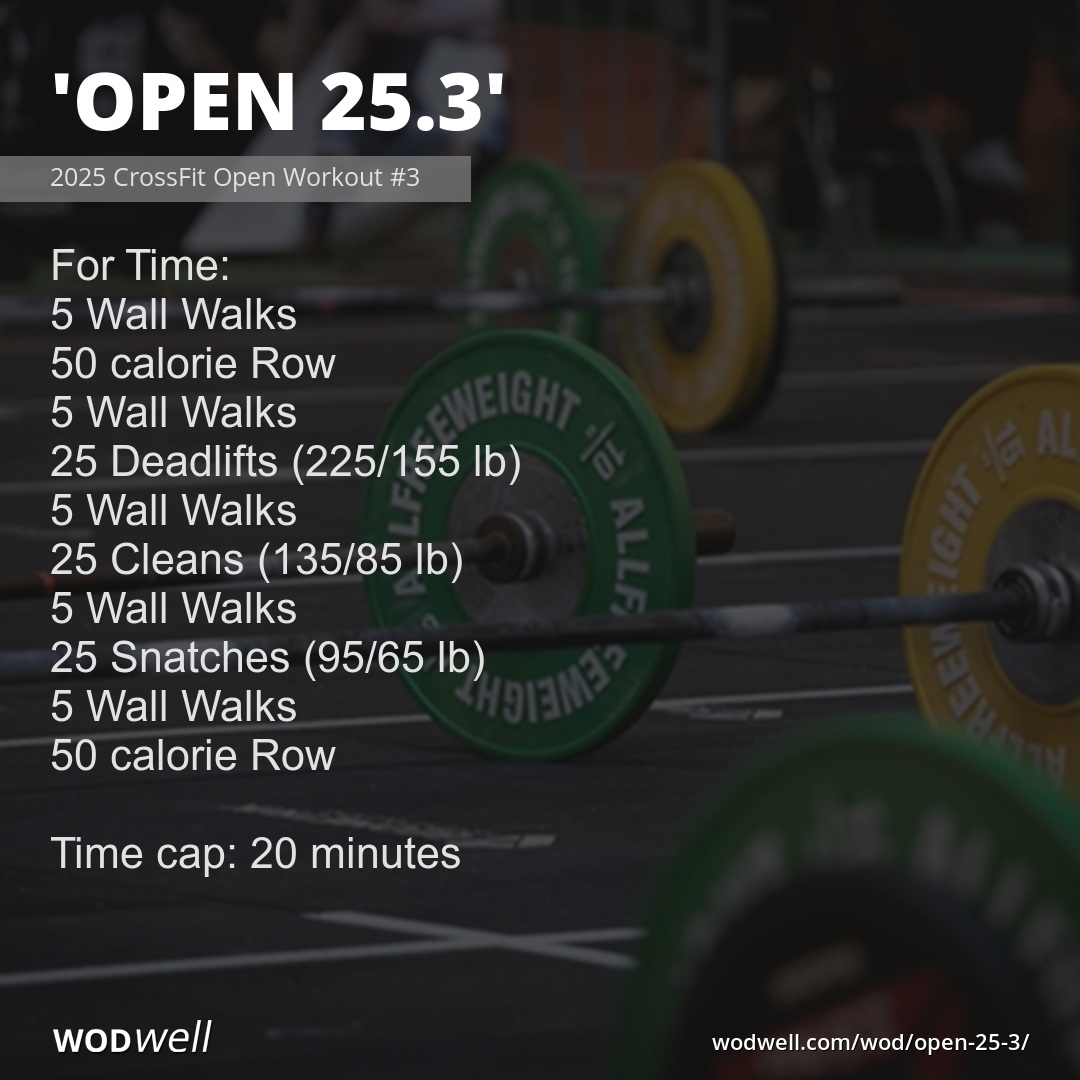 "Open 25.3" Workout, 2025 CrossFit Open Workout #3 | WODwell