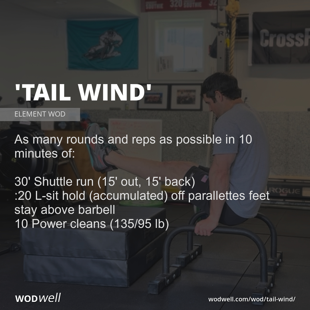 "Tail Wind" Workout, ELEMENT WOD | WODwell