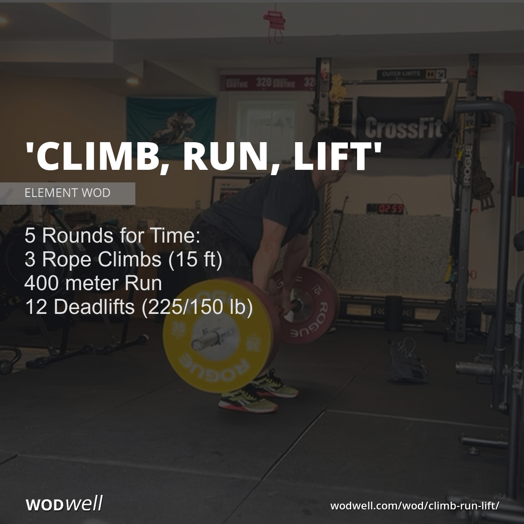 "Climb, Run, Lift" Workout, ELEMENT WOD | WODwell