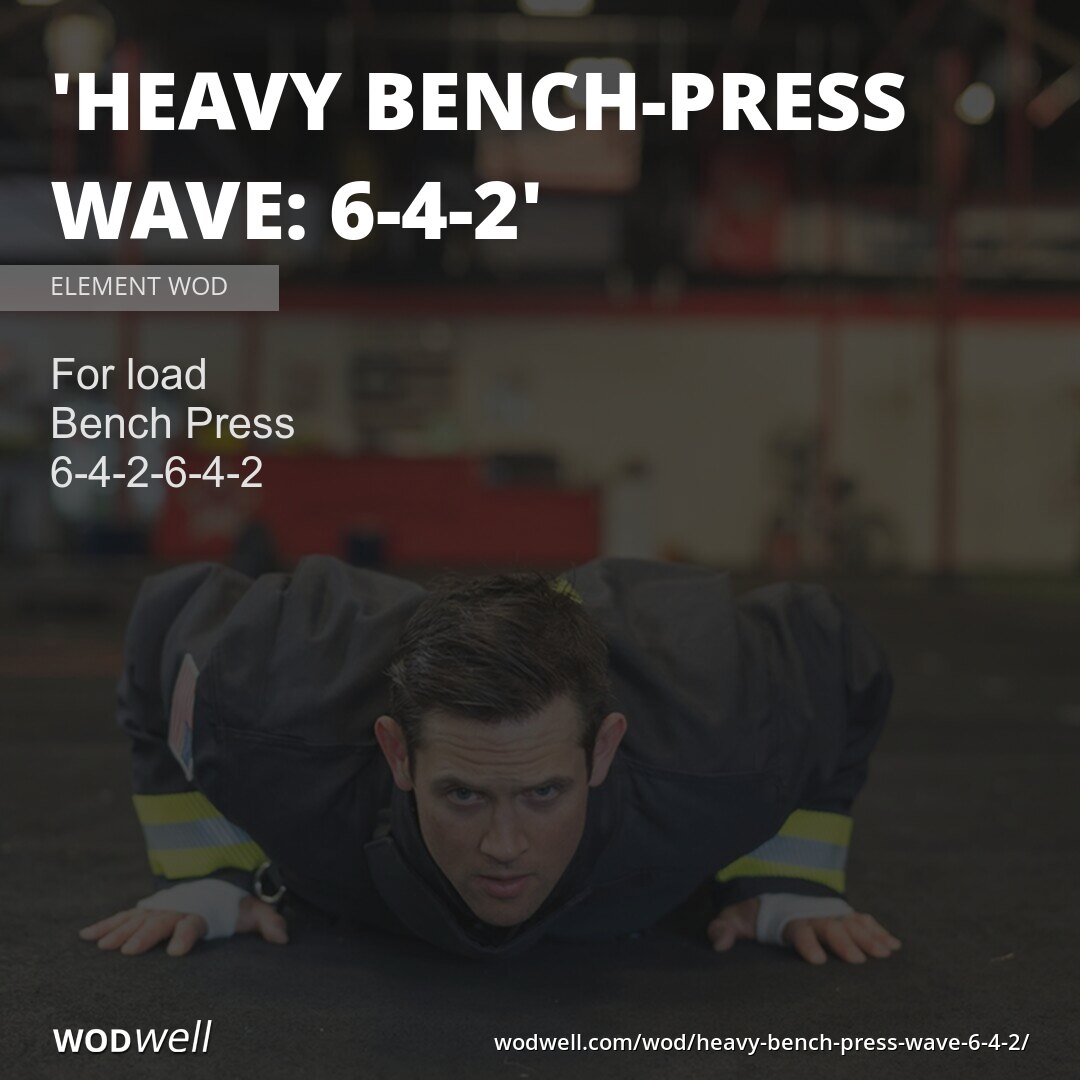 "HEAVY BENCH-PRESS WAVE: 6-4-2" Workout, ELEMENT WOD | WODwell