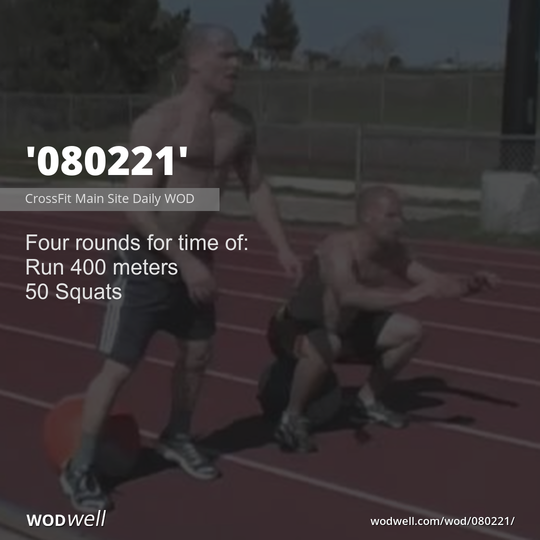 "080221" Workout, CrossFit Main Site Daily WOD | WODwell