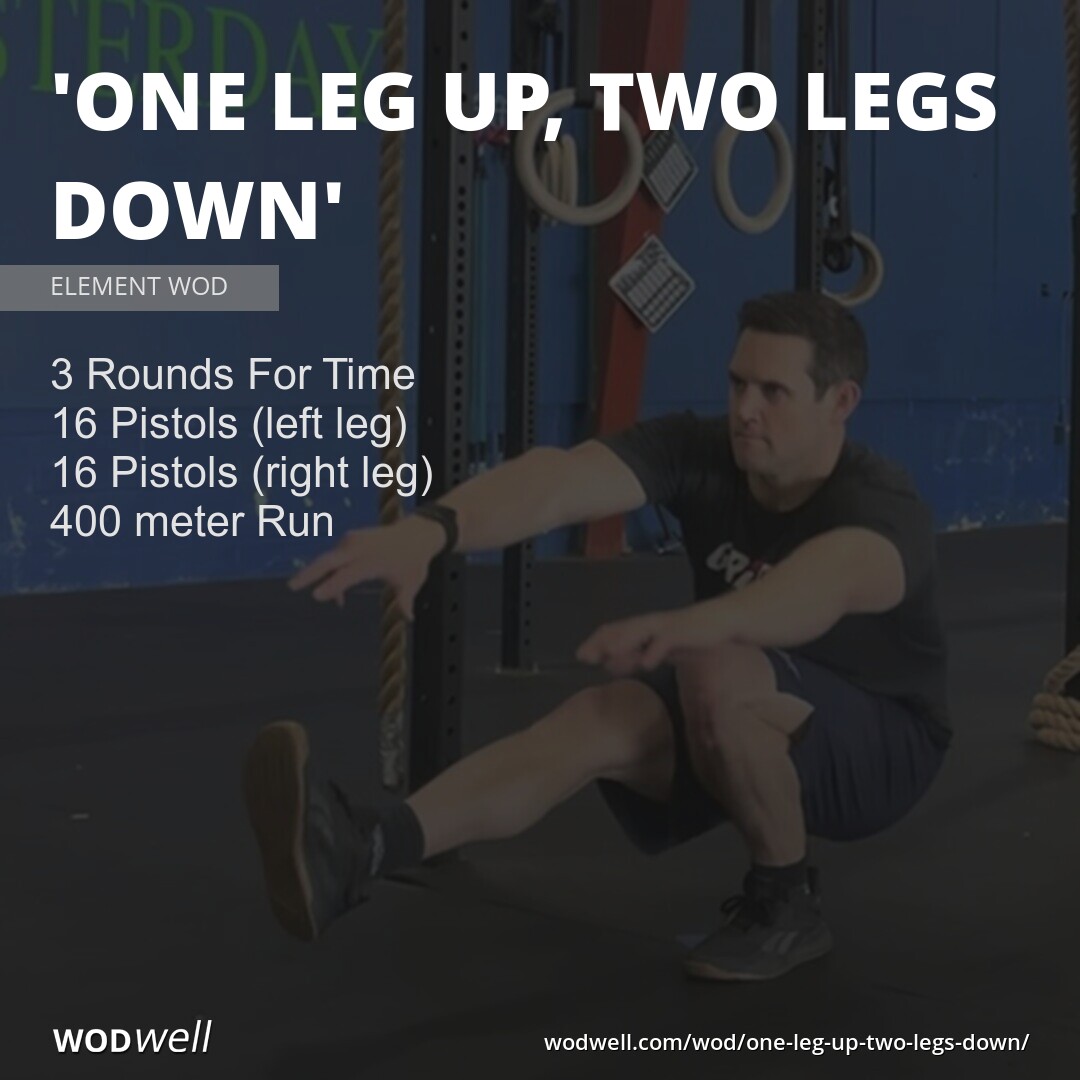 "One Leg Up, Two Legs Down" Workout, ELEMENT WOD | WODwell
