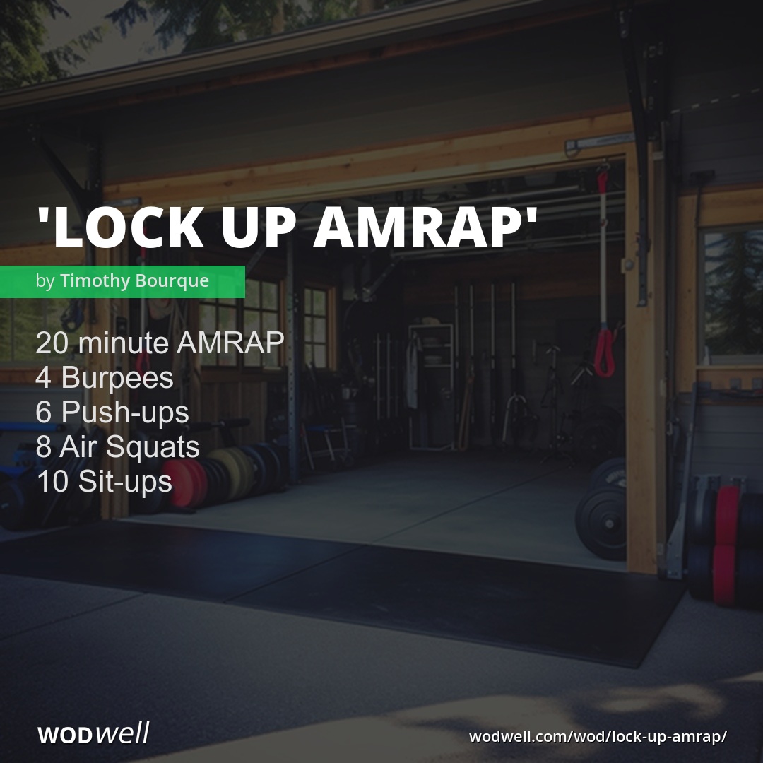 "Lock up AMRAP" Workout, Coach Creation WOD | WODwell