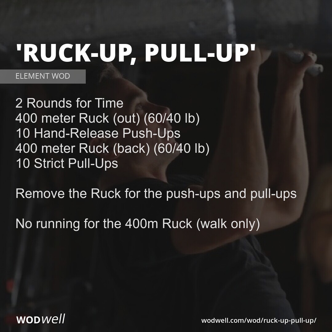 "Ruck-Up, Pull-Up" Workout, ELEMENT WOD | WODwell