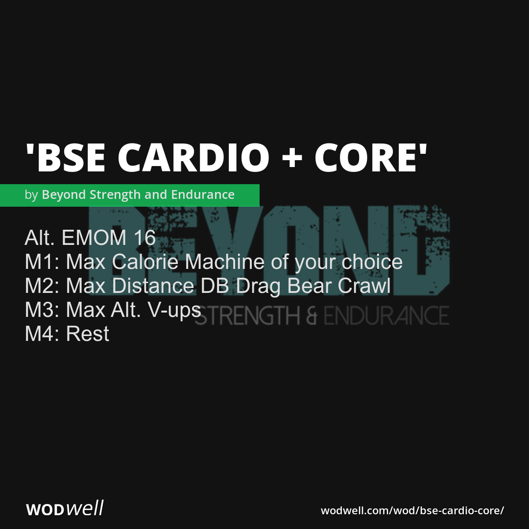 "BSE CARDIO + CORE" Workout, Coach Creation WOD | WODwell