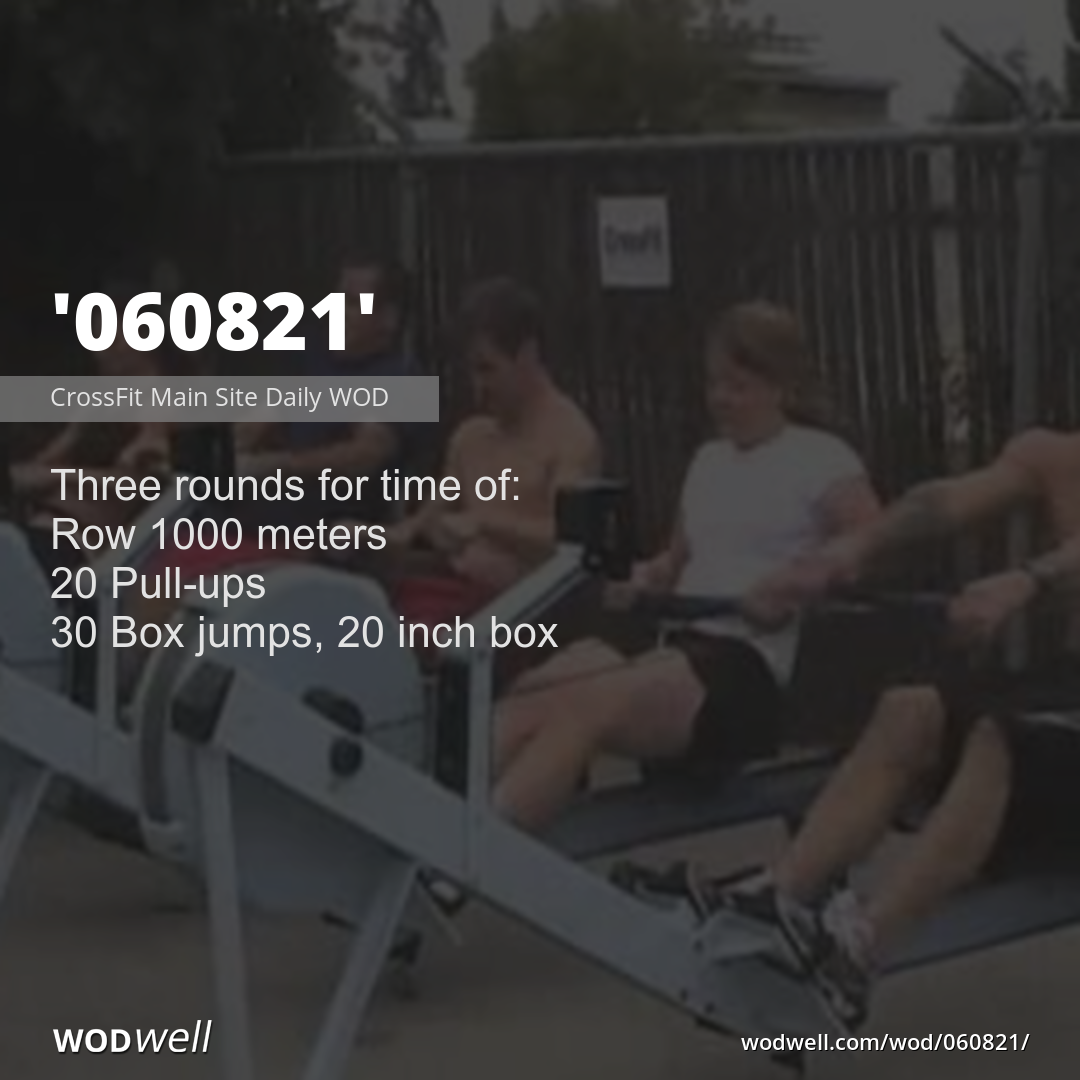 "060821" Workout, CrossFit Main Site Daily WOD | WODwell