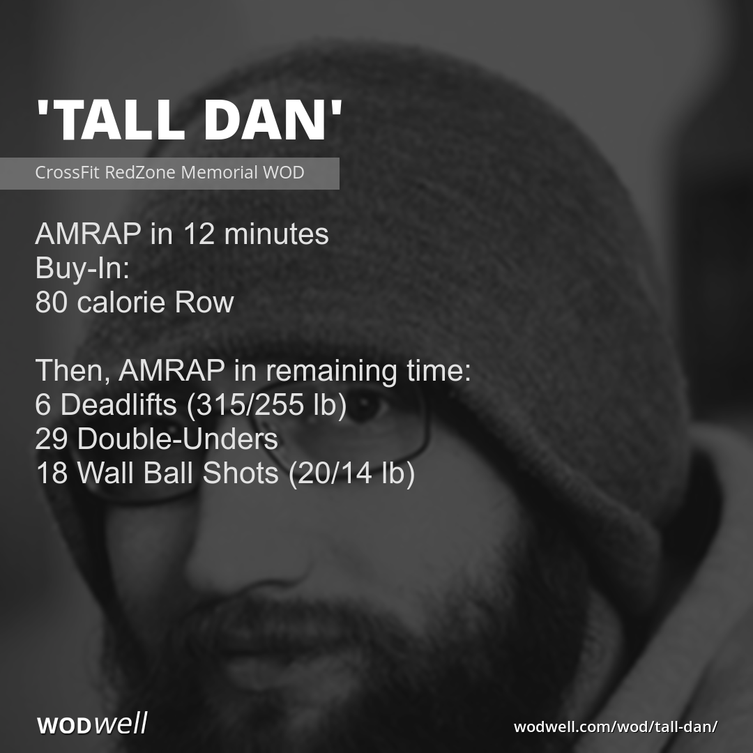 "Tall Dan" Workout, CrossFit RedZone Memorial WOD | WODwell