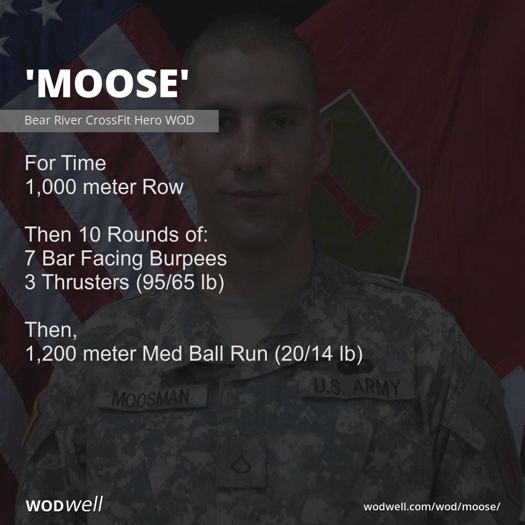 "Moose" Workout, Bear River CrossFit Hero WOD | WODwell