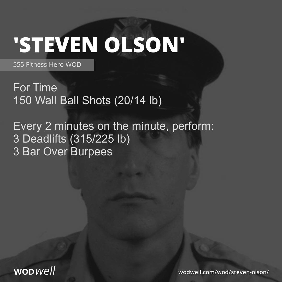 "Steven Olson" Workout, 555 Fitness Hero WOD | WODwell