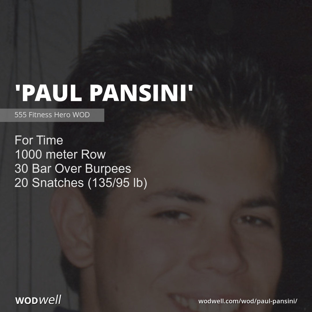 "Paul Pansini" Workout, 555 Fitness Hero WOD | WODwell