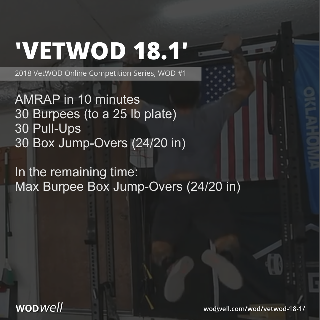 "VetWOD 18.1" Workout, 2018 VetWOD Online Competition Series, WOD #1 ...