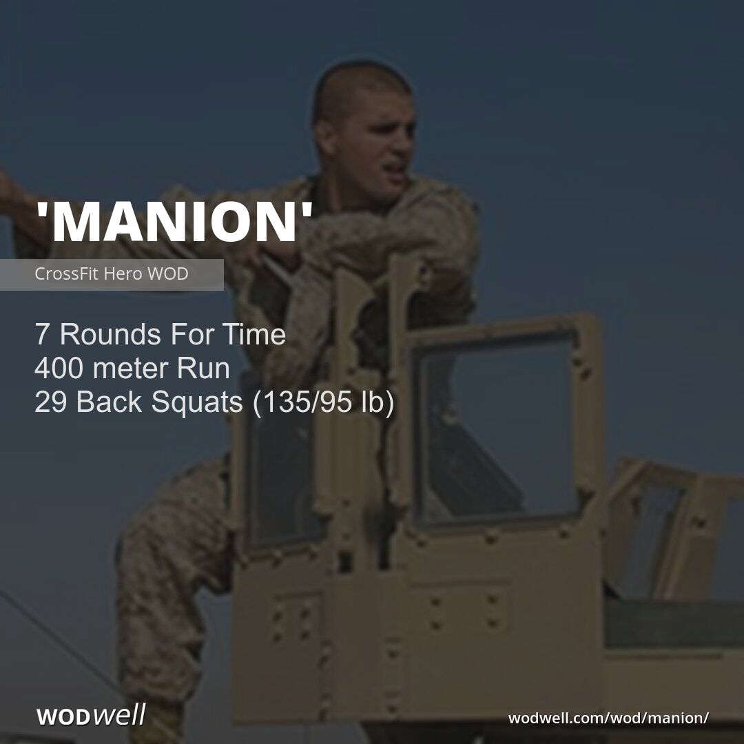 "Manion" Workout, CrossFit Hero WOD | WODwell