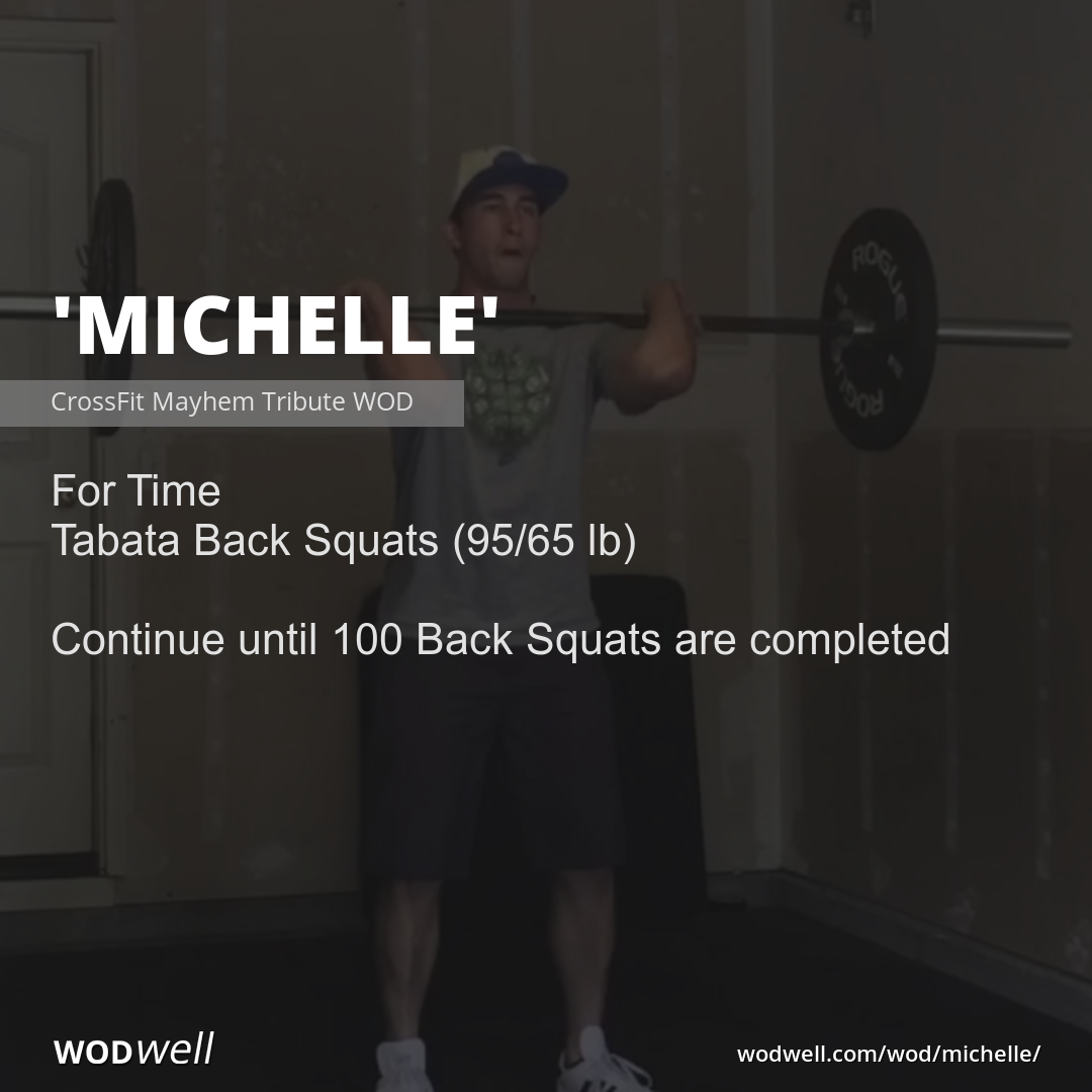 "Michelle" Workout, CrossFit Mayhem Tribute WOD | WODwell