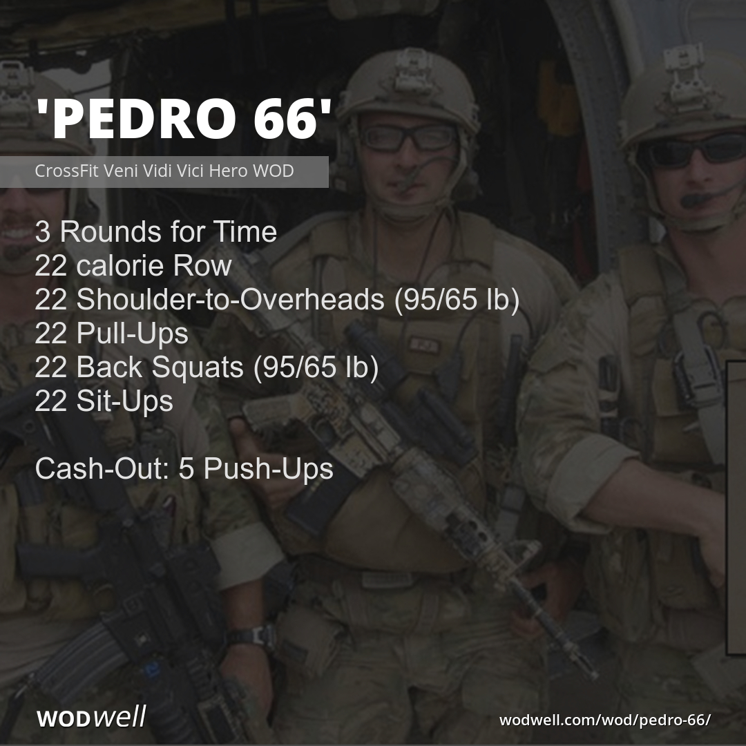 "Pedro 66" Workout, CrossFit Veni Vidi Vici Hero WOD | WODwell