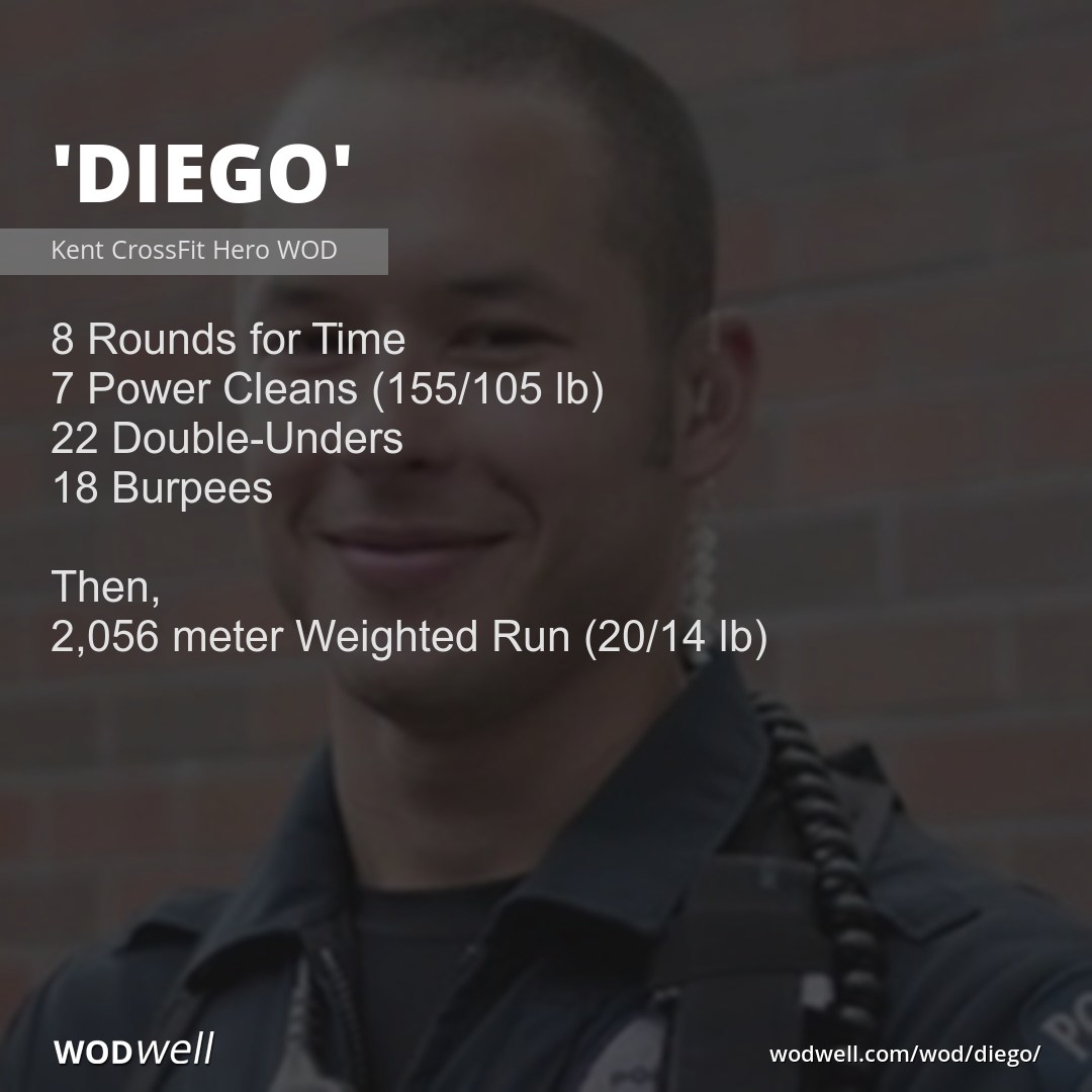 "Diego" Workout, Kent CrossFit Hero WOD | WODwell